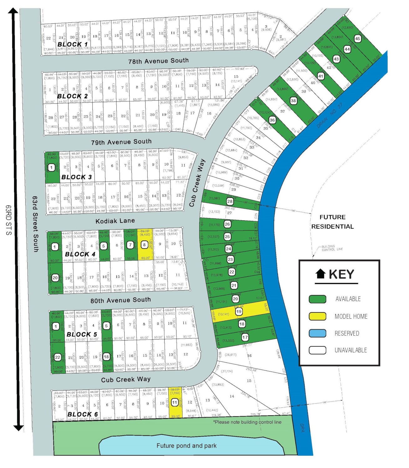 Available Lots - Cub Creek